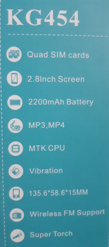 گوشی 4 سیم کارته کاجیتل Kgtel KG454