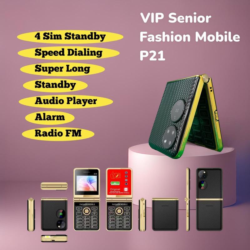 گوشی تاشو هوپ P21 طرح سامسونگ چهار سیم کارته